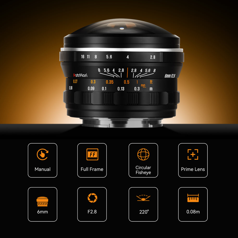 MF 6mm F2.8 Full-frame Circular Fisheye Lens for E/L/RF/Z – AstrHori