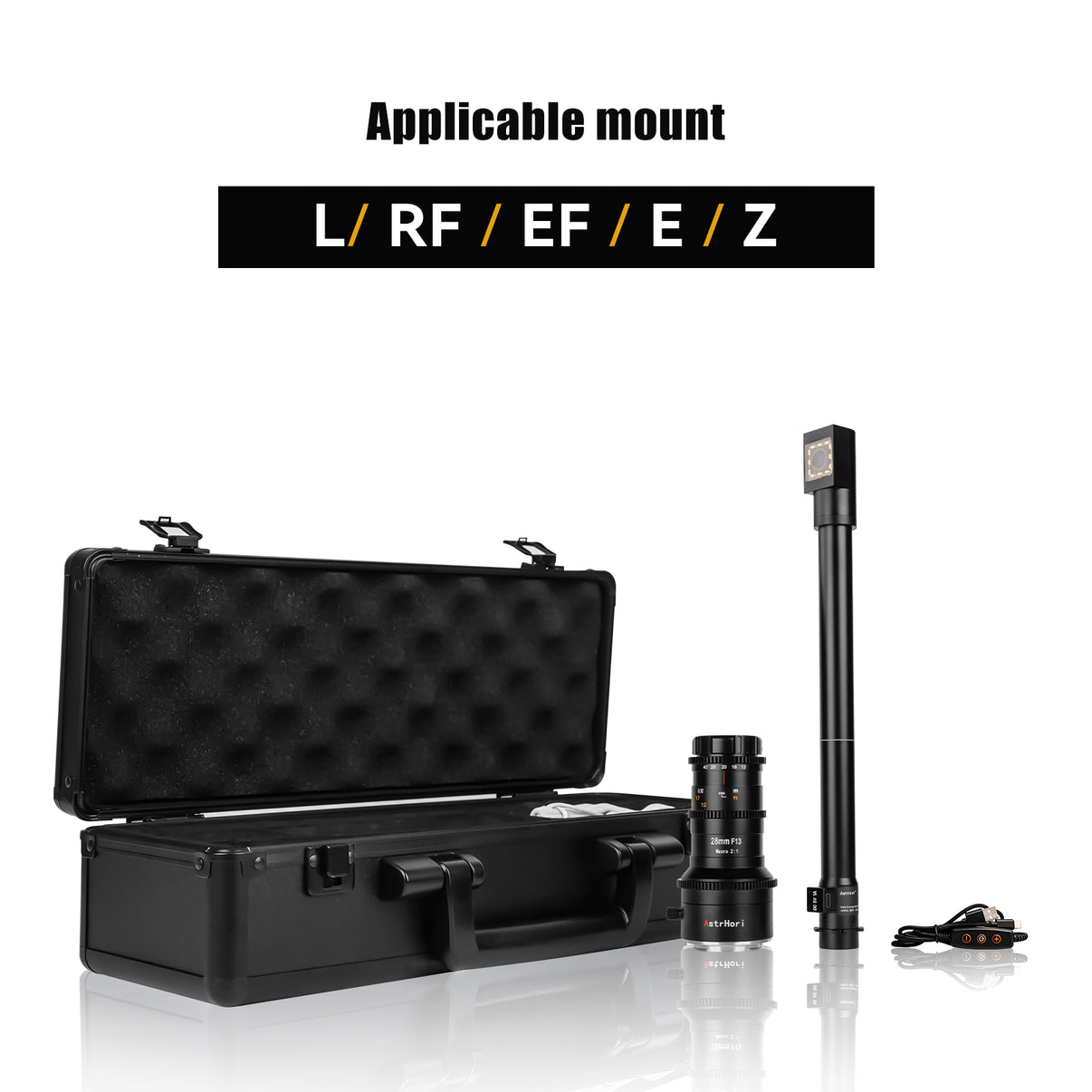 28mm F13 2X Macro Probe Lens Full Frame 360° View Free Switching Speci ...
