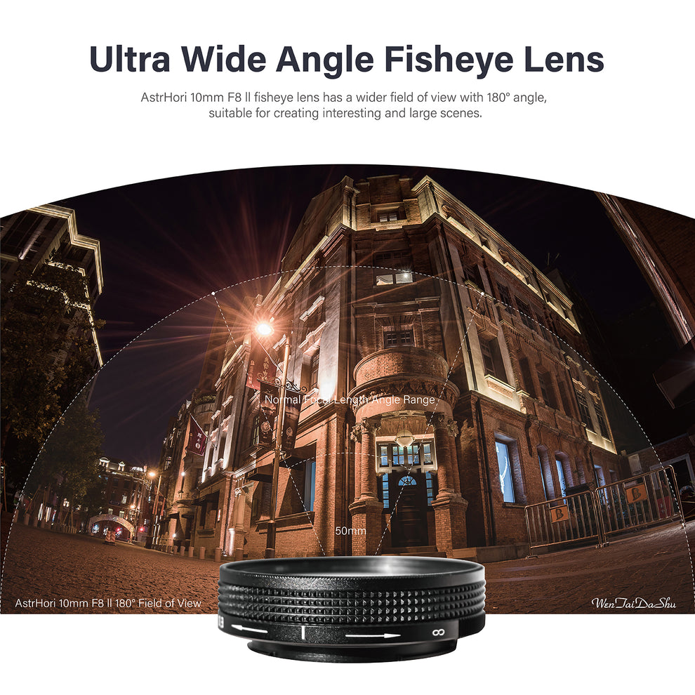 10mm F8 II APS-C Fisheye Lens for E/FX/M43/Z/L – AstrHori