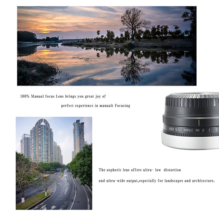MF 14mm F4.5 APS-C Wide-angle Lens for E/FX/EOS-M/M43/Z – AstrHori